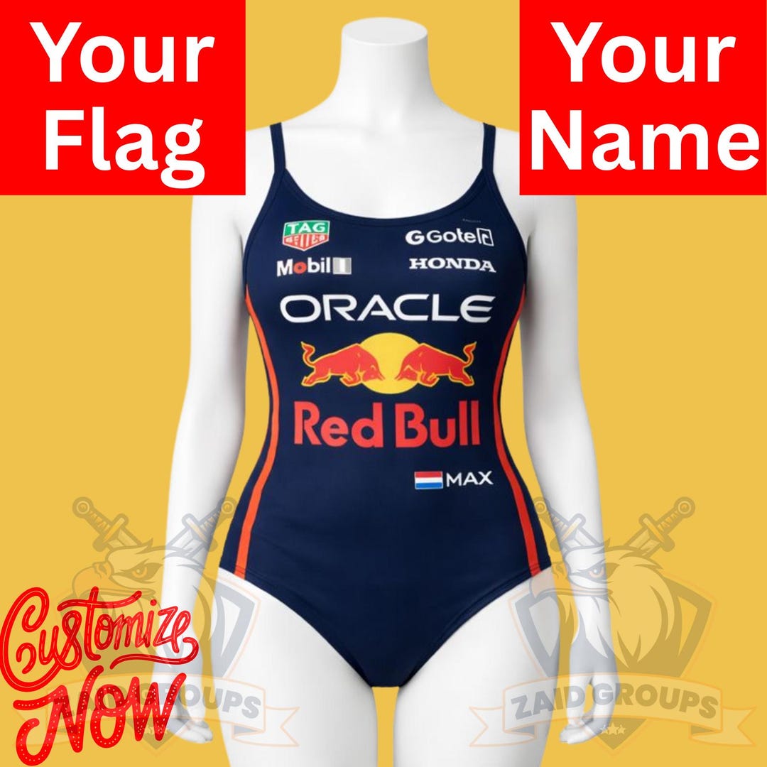 Max Verstappen Red Bull Racing Bodysuit With Custom Name and Flag ...