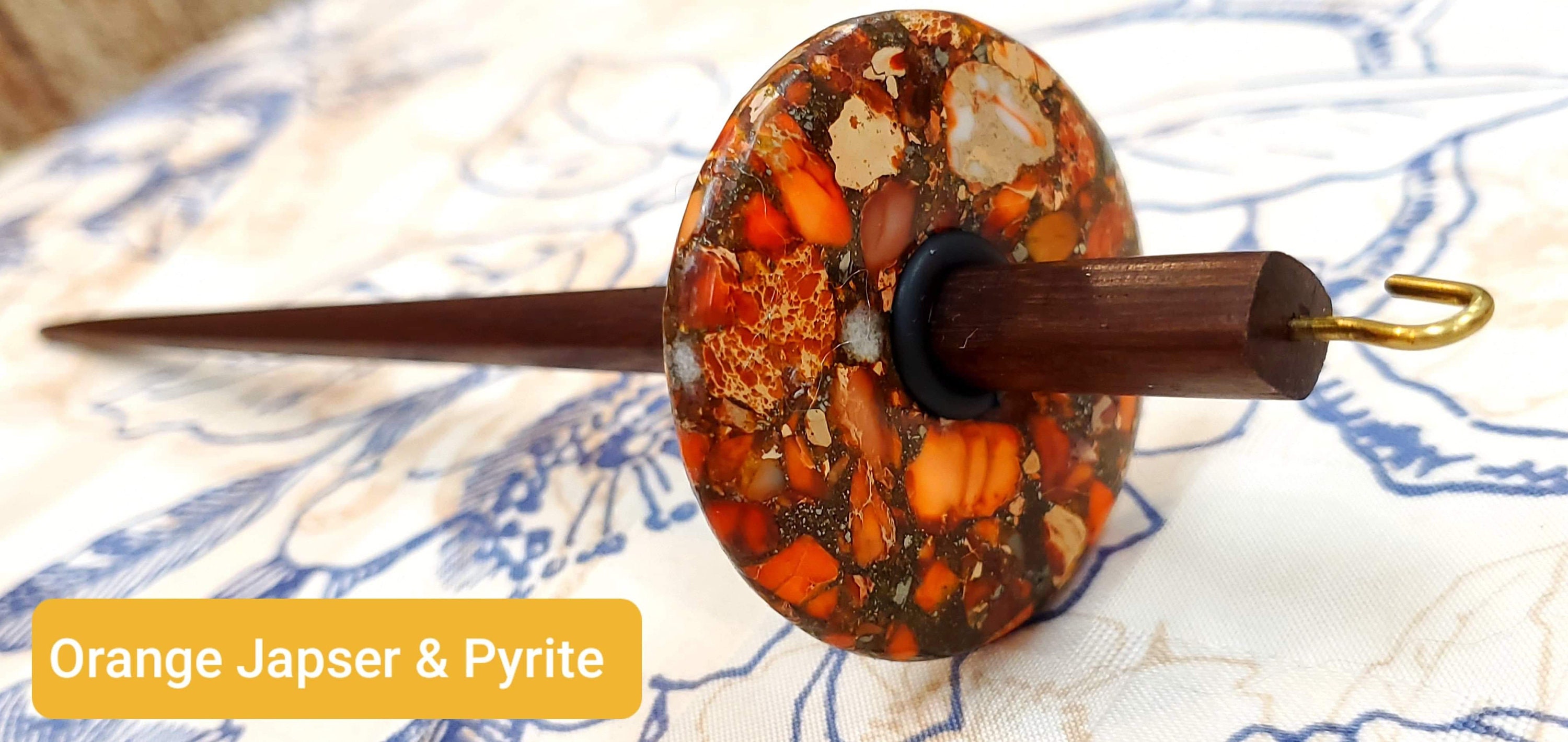 Top Whorl Drop Spindle Fancy Stone | Etsy