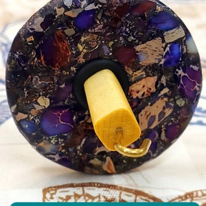 Top Whorl Drop Spindle, Fancy Stone - Etsy