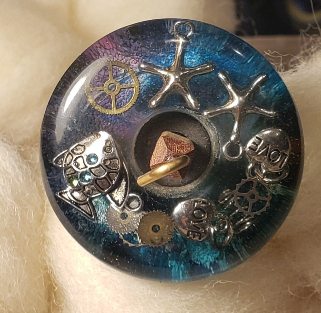 Fancy Resin Top Whorl Drop Spindle - Etsy