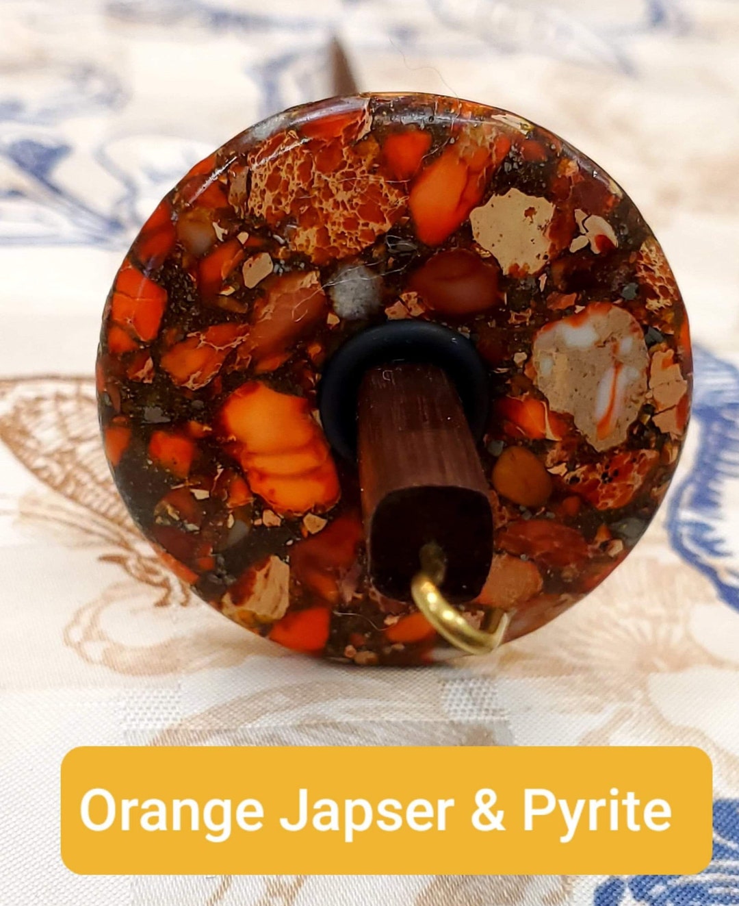 Top Whorl Drop Spindle, Fancy Stone - Etsy