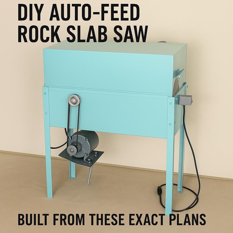 DIY 18" Lapidary Rock Saw Auto-feed Plans (also Fits 14" & 16 ...