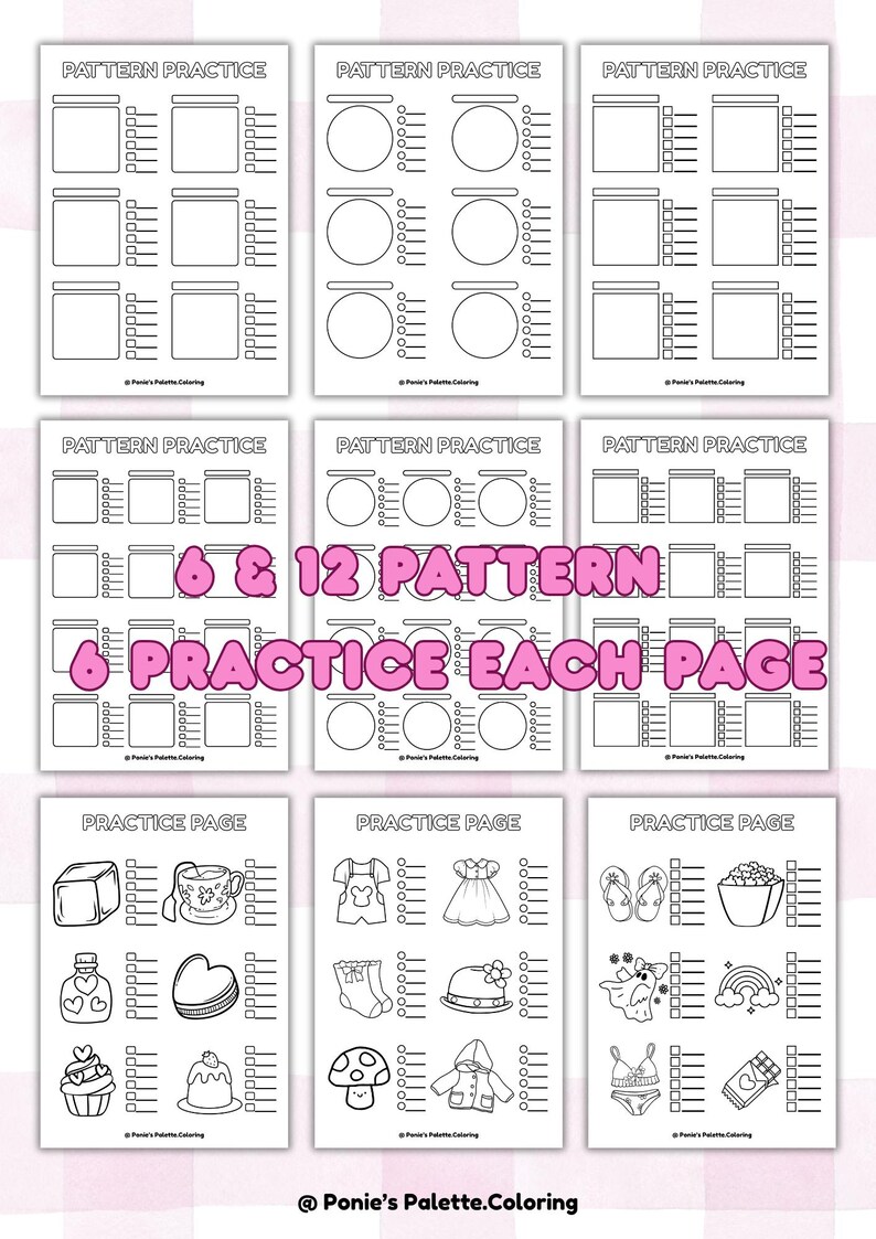 Simple Pattern Practice Printable, Coloring Texture Page, Coloring ...