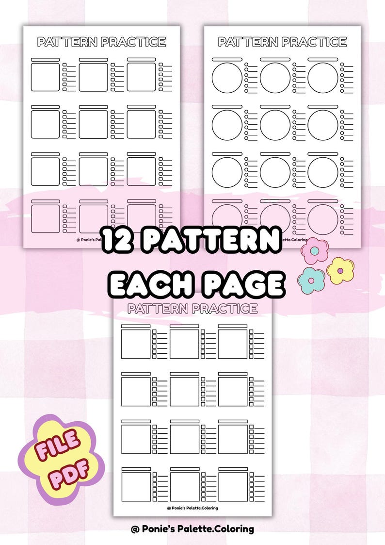 Pattern Practice Coloring Pages: Texture & Shading Practice (PDF ...