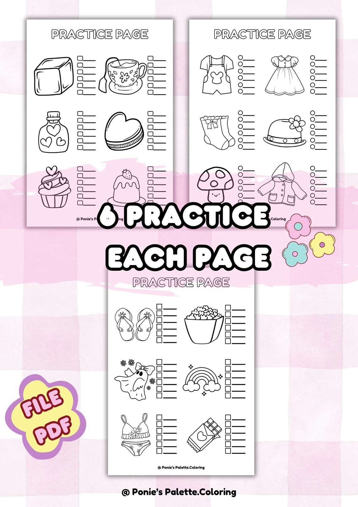 Pattern Practice Coloring Pages: Texture & Shading Practice (PDF ...