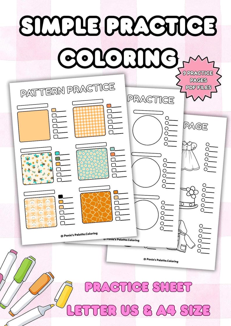 Pattern Practice Coloring Pages: Texture & Shading Practice (PDF ...