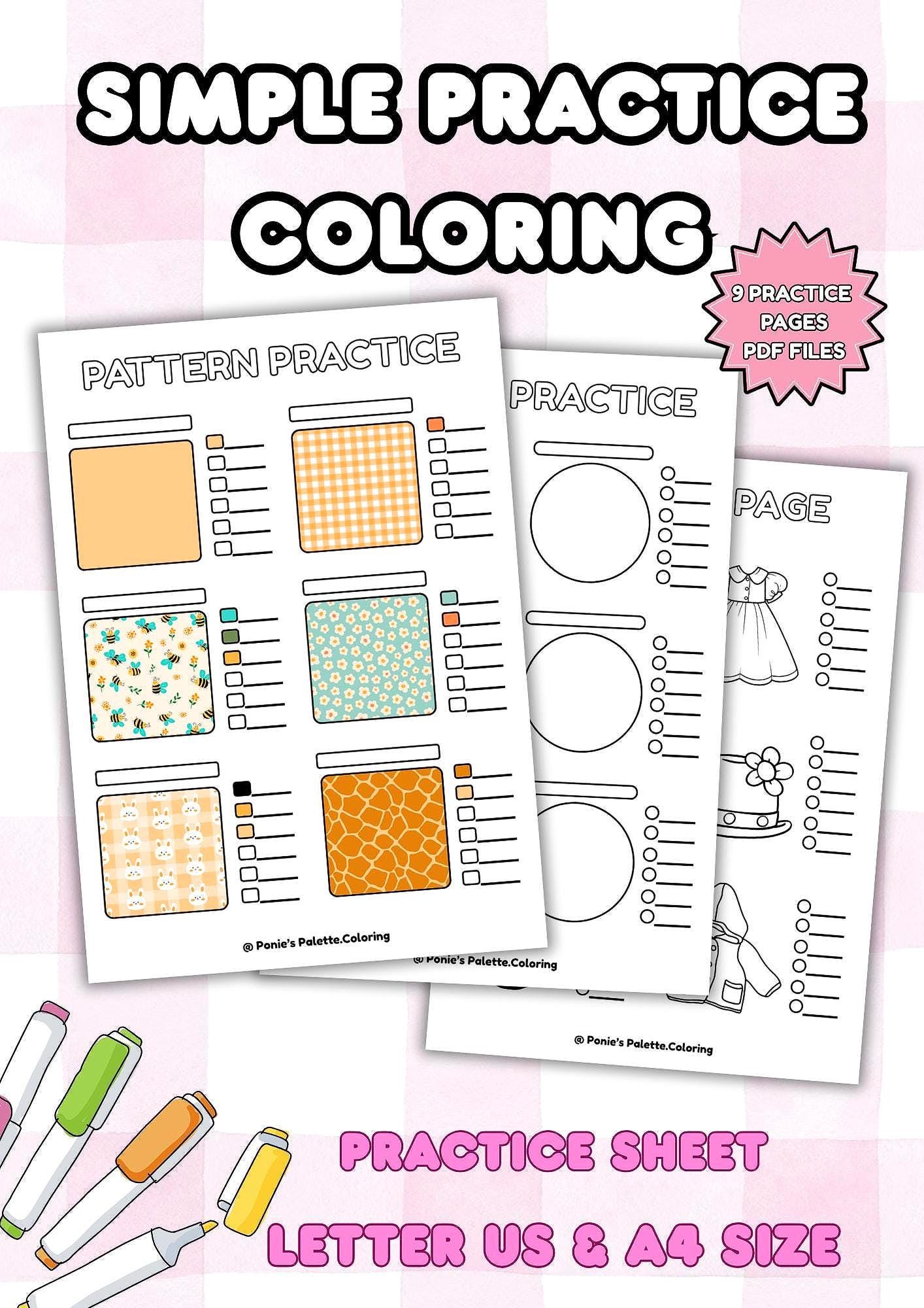 Pattern Practice Coloring Pages: Texture & Shading Practice (PDF ...