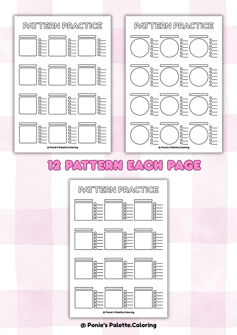 Simple Pattern Practice Printable, Coloring Texture Page, Coloring ...