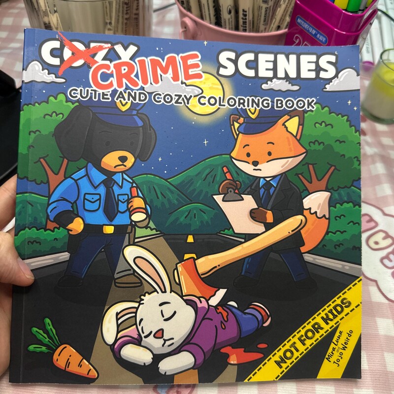 Cozy Crime Scene Coloring - Etsy