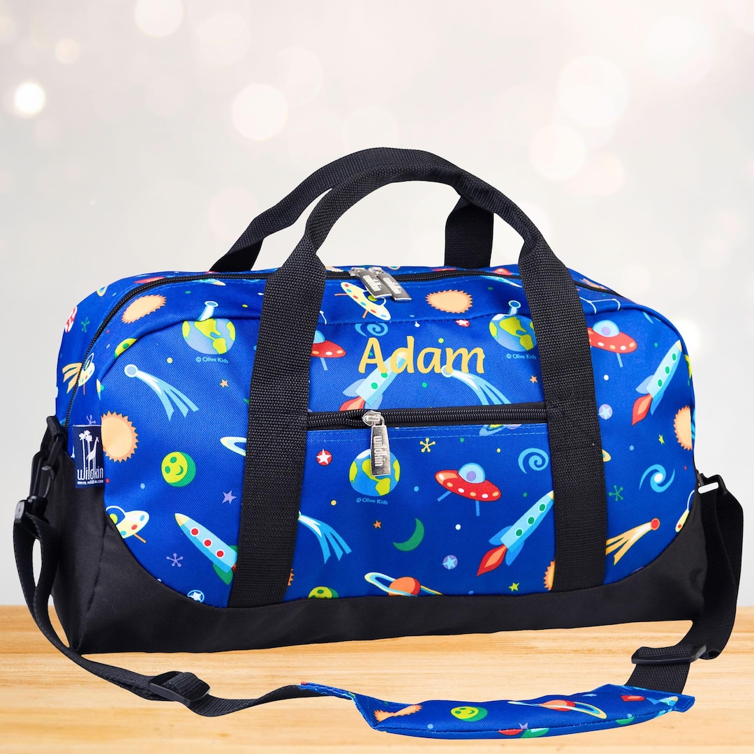 Child Duffle Bag With Space Design, Personalised by Embroidery. Kids ...