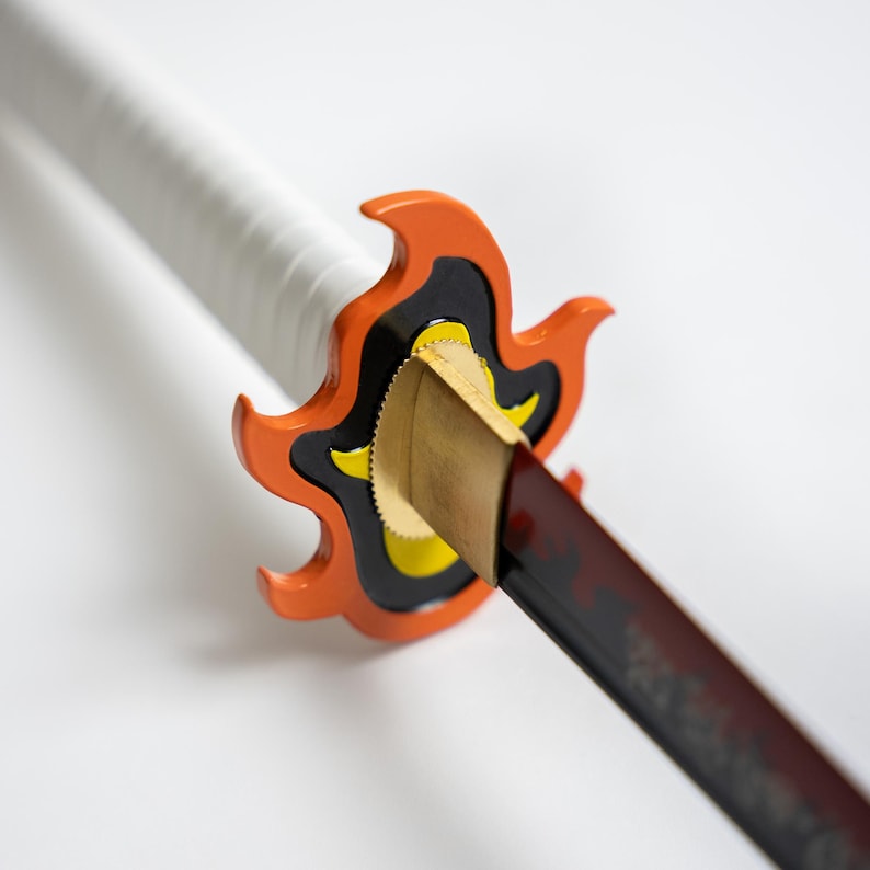 Demon Slayer Kyojuro Rengoku Red Nichirin Katana (handforged, Sharp ...