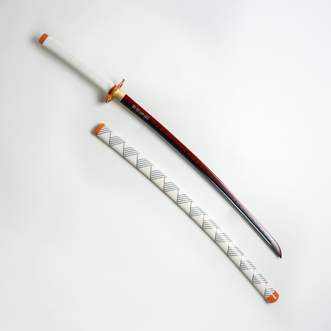 Demon Slayer Kyojuro Rengoku Red Nichirin Katana (handforged, Sharp ...
