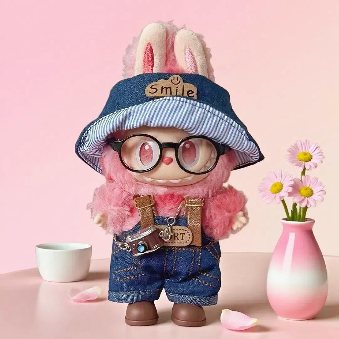 Labubu Denim Overalls Set, Handmade Labubu Clothes & Accessories, Urban ...