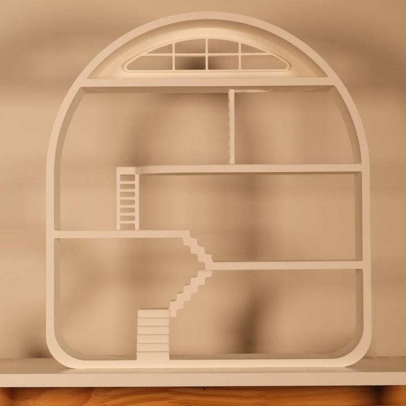 LARGE Smiski House Display Shelf Desk Organizer Curved Fits 14+ Smiskis ...