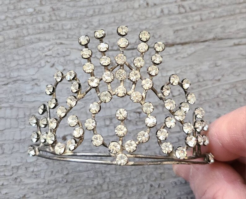 Beautiful Vintage Rhinestone Crown Tiara for Doll or Statue - Etsy