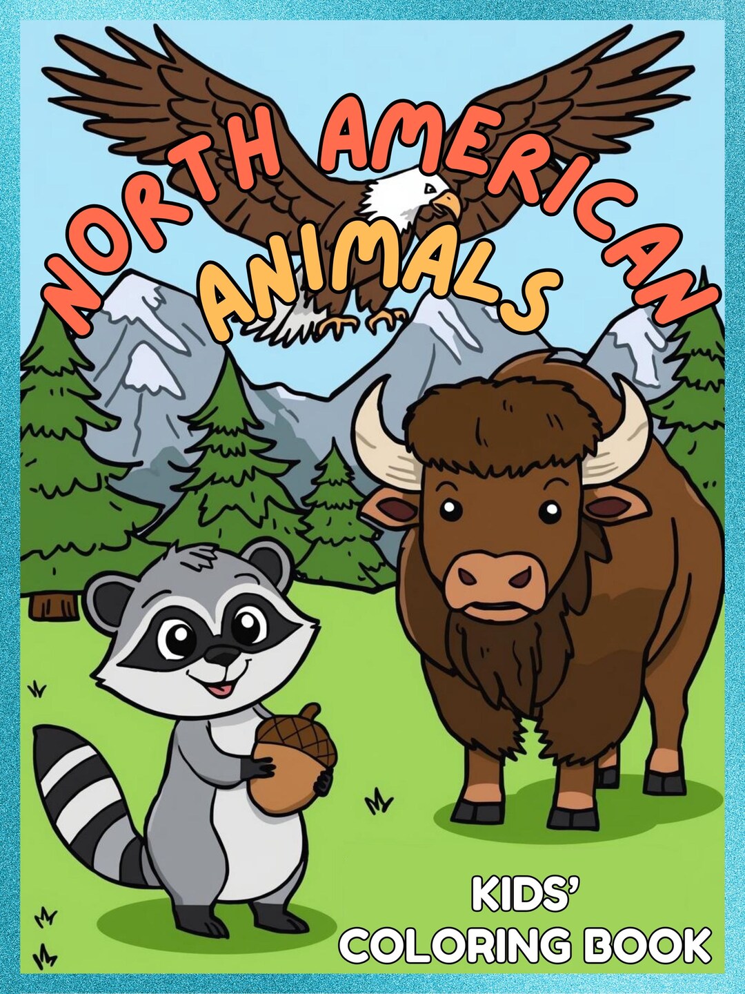 Kids' North American Animals Coloring Book | 20 Animal Pages (printable ...