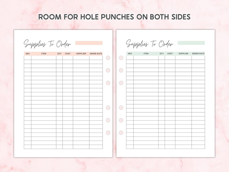 Supplies to Order Tracker Printable Inventory Tracker Canva Editable ...