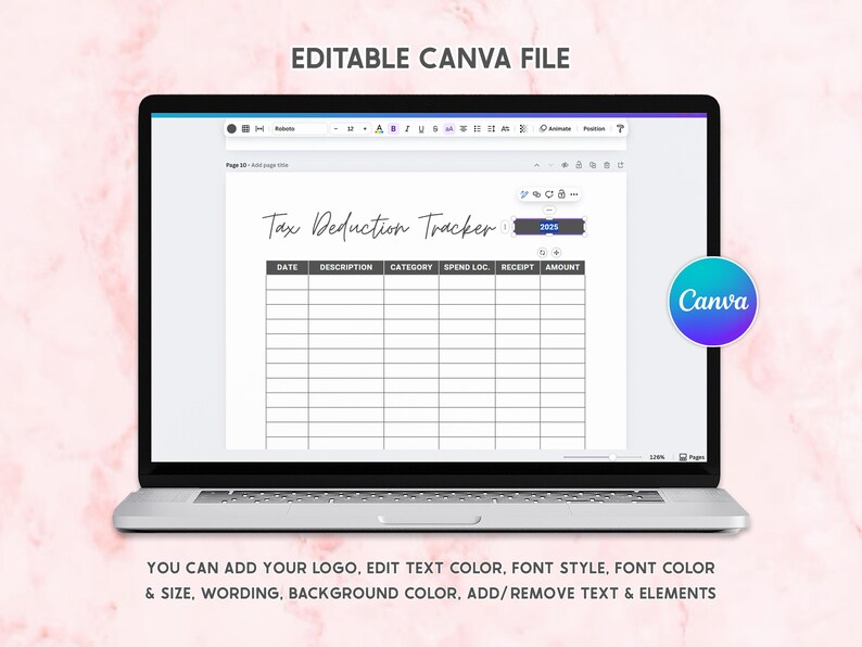 Tax Deduction Tracker Printable: Business & Online Sales (PDF Download ...