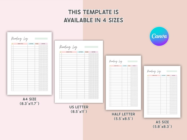 Reading Log Printable Journal Page Reading Tracker Books I've Read This ...