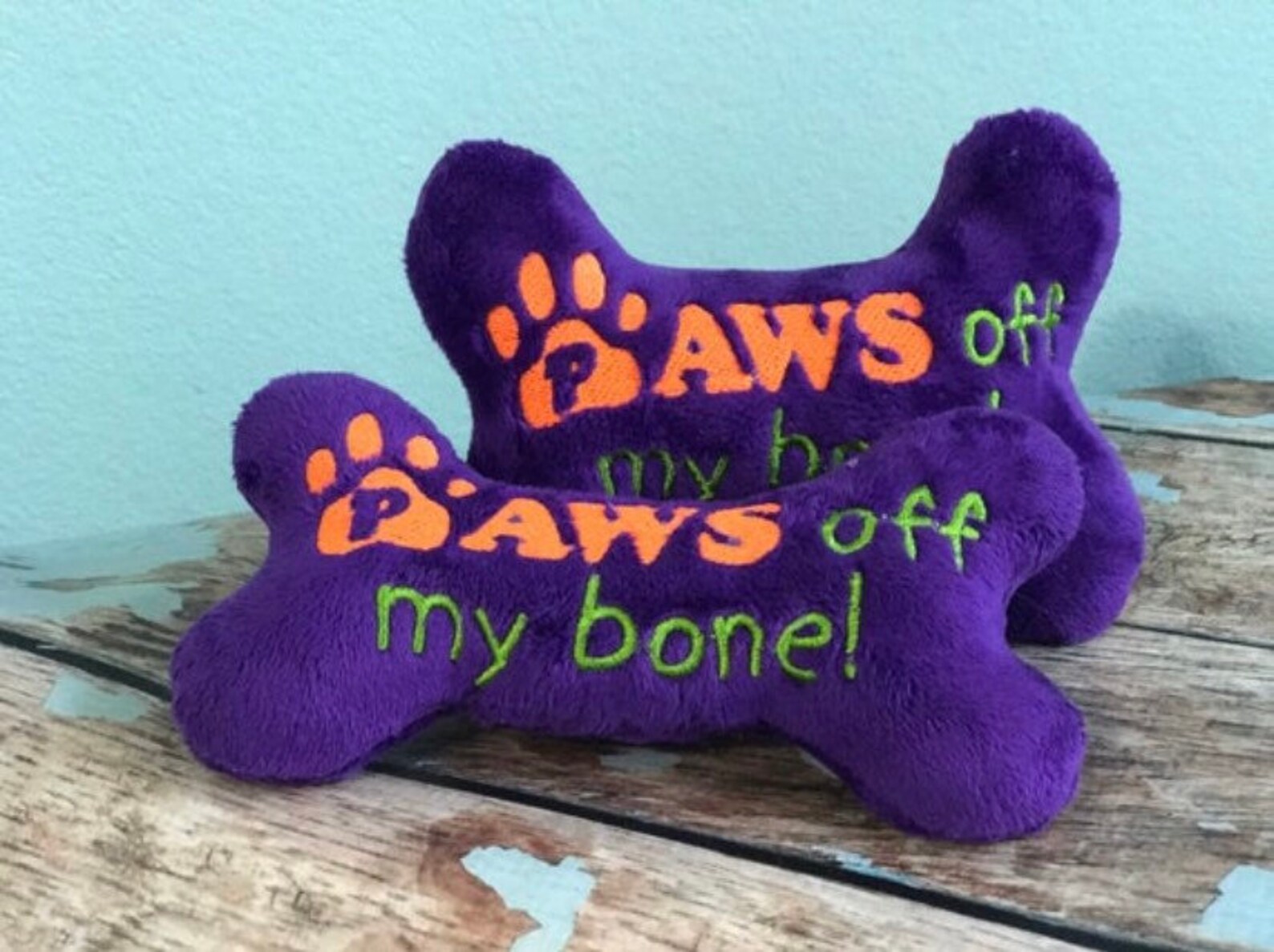 Paws OFF My Bone Squeaky Toy For SPOILED Dogs | Etsy