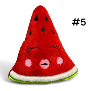 Watermelon Dog Toy: Squeaky Plushie With Minky Fabric - Etsy