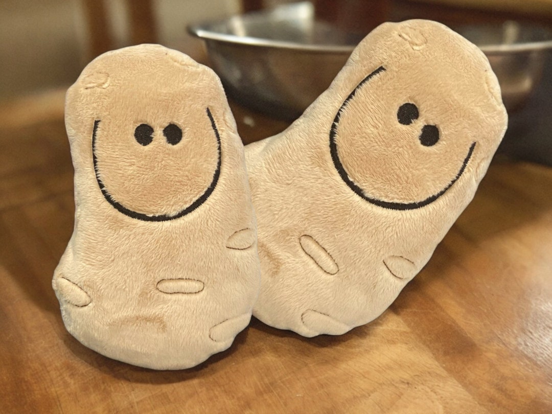Tater-potato-spud Plush Dog Toy-crinkle-squeaky - Etsy