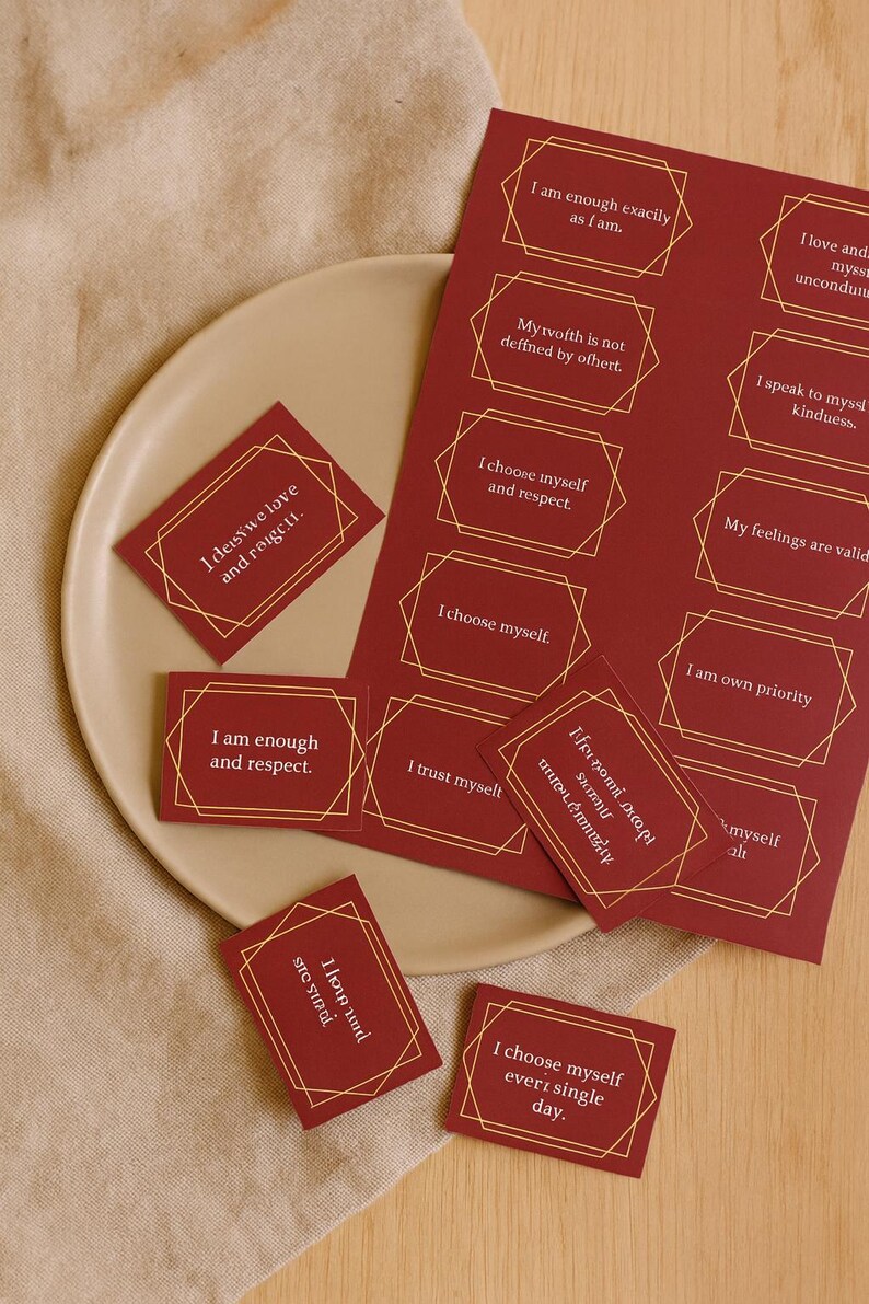 Daily Affirmation Cards Printable | Self Love Affirmations | Positive ...