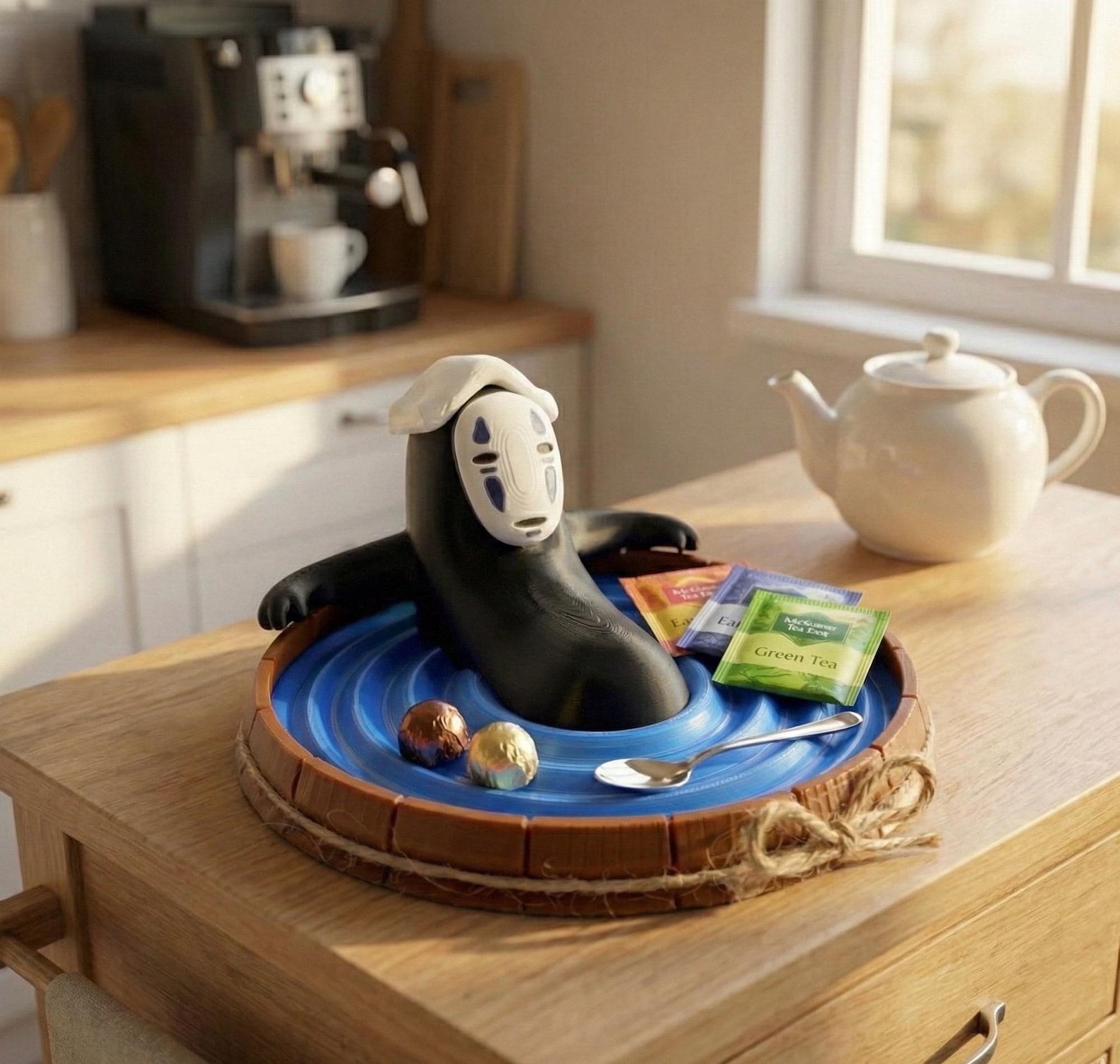 No Face Bath Valet Tray, Anime Key Bowl for Entryway, Kaonashi Coin ...