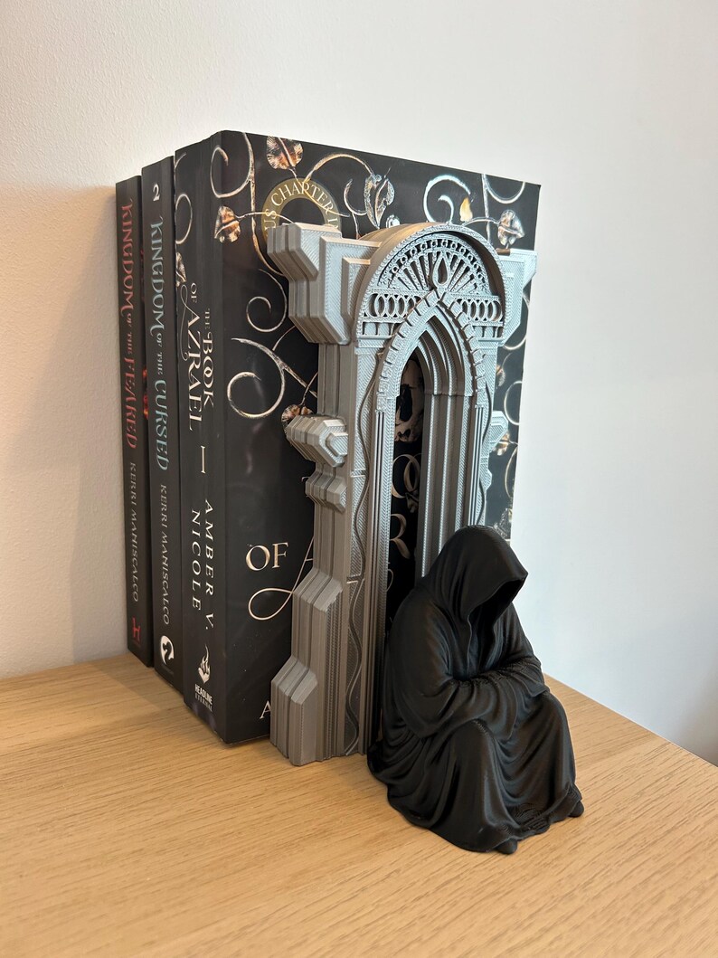 Grim Reaper Bookend – Gothic Fantasy Gate of the Afterlife Decor - Etsy