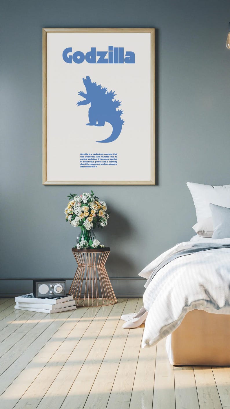Godzilla Poster Minimalis - Etsy
