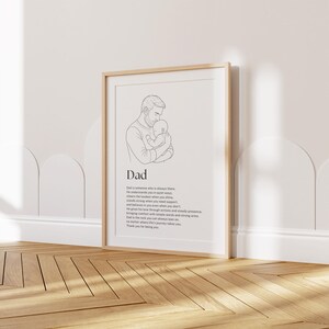 Father's Day Gift, Minimalist Line Art for Dad, Printable Wall Art ...