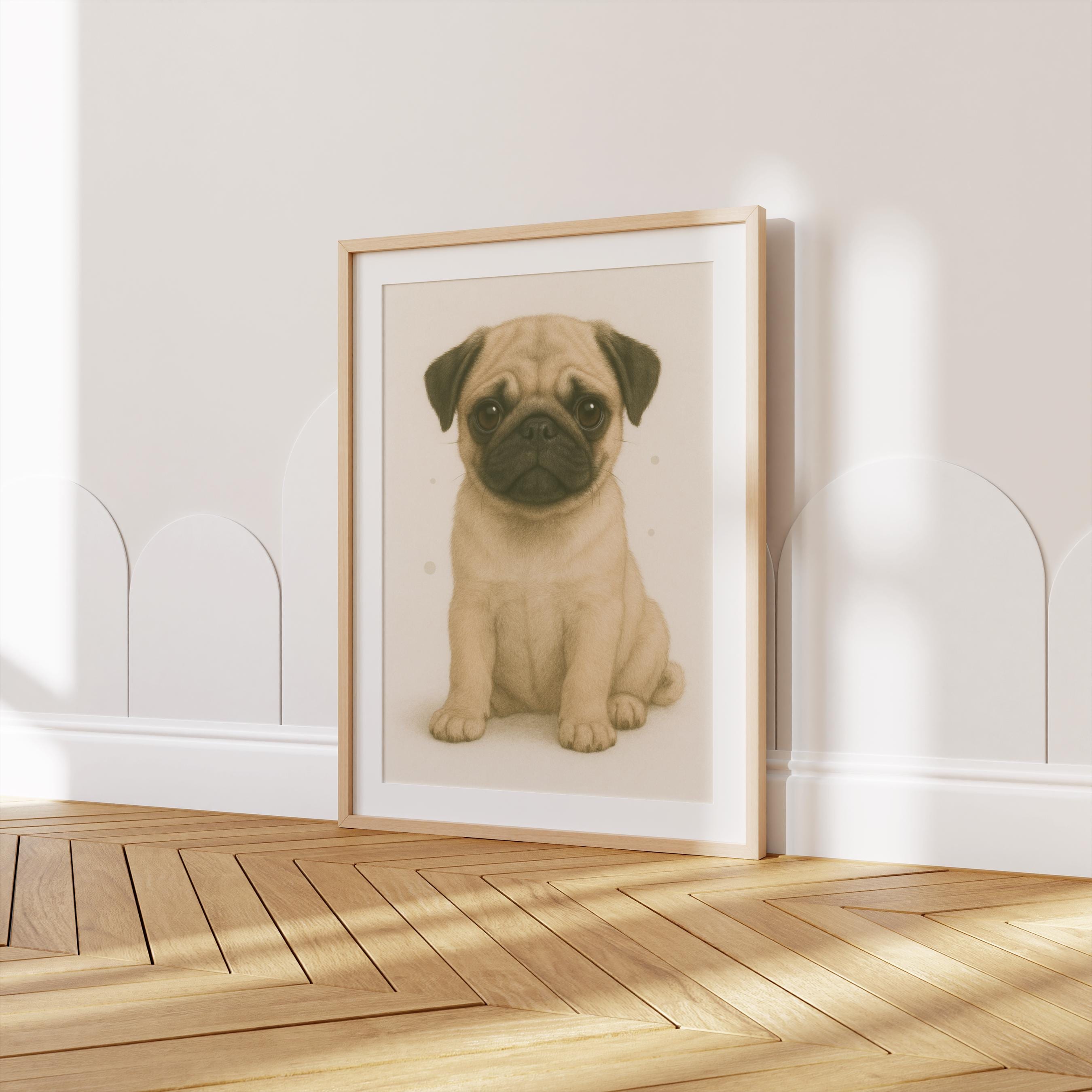 Pug Digital Poster, Printable Wall Art for Dog Lovers, Nursery Decor ...