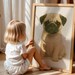 Pug Digital Poster, Printable Wall Art for Dog Lovers, Nursery Decor ...