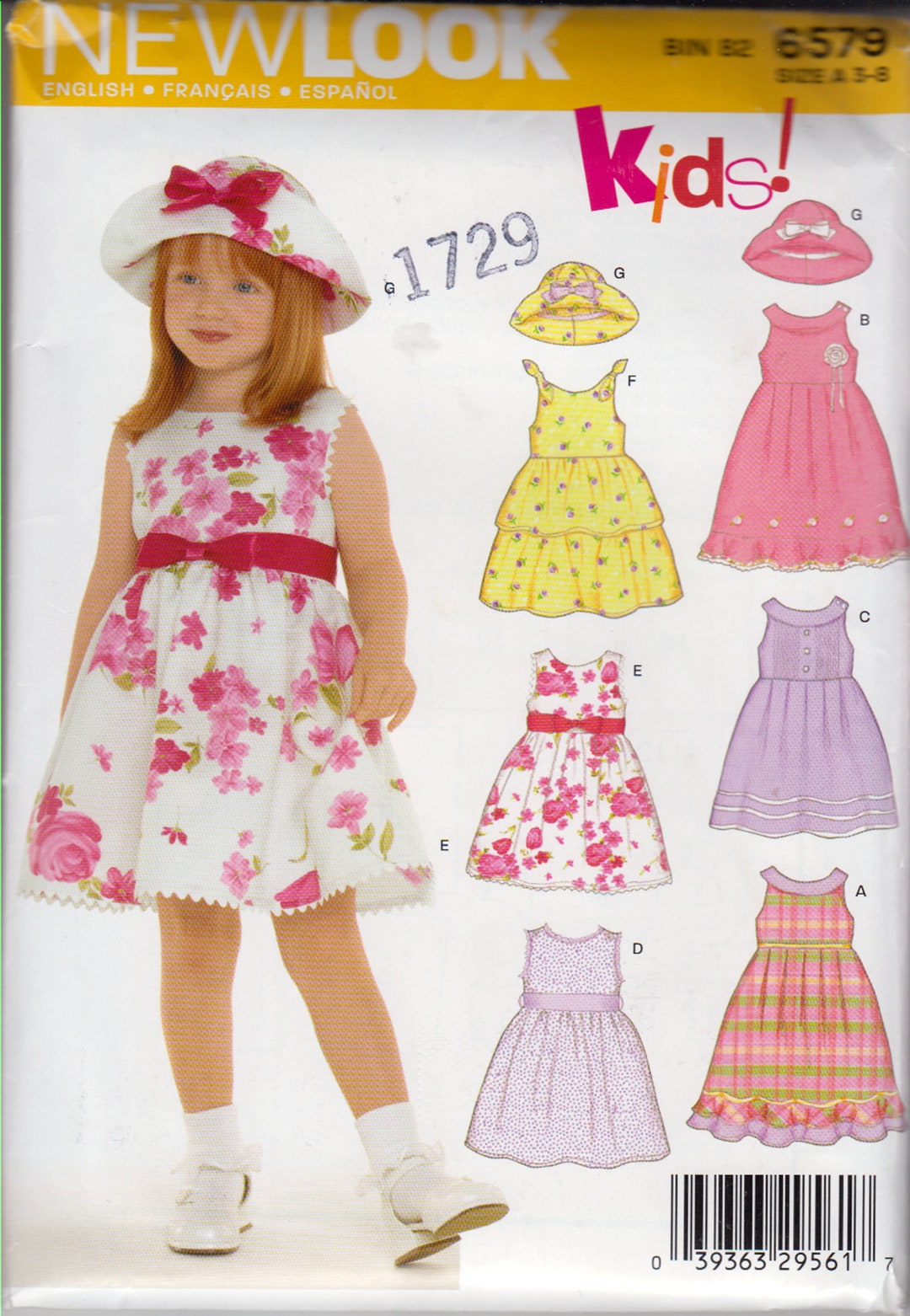 Uncut Sewing Pattern New Look Kids! 6579 Dresses - Etsy