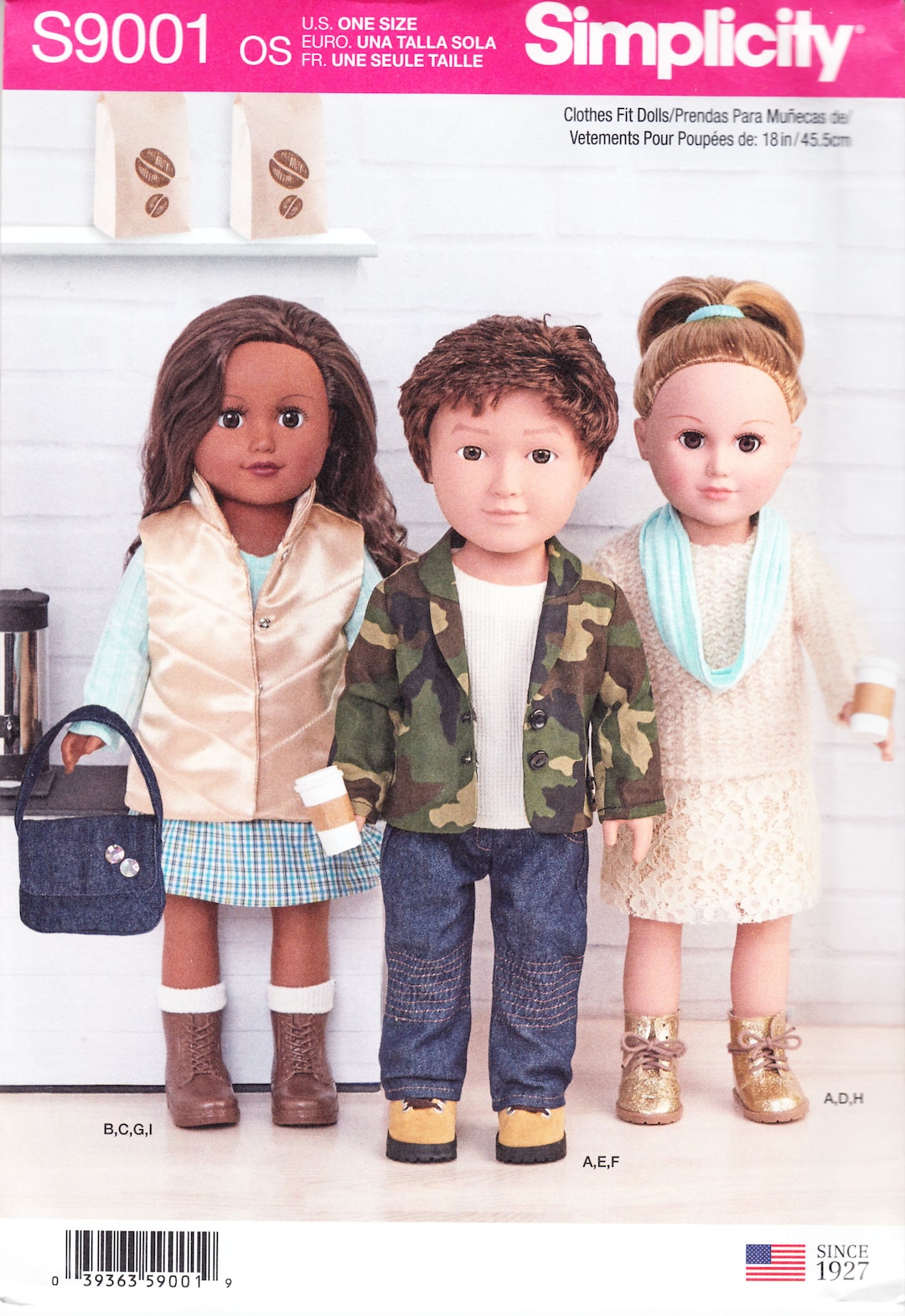 Patron de couture Simplicity 9001 Vêtements pour poupées - Etsy France