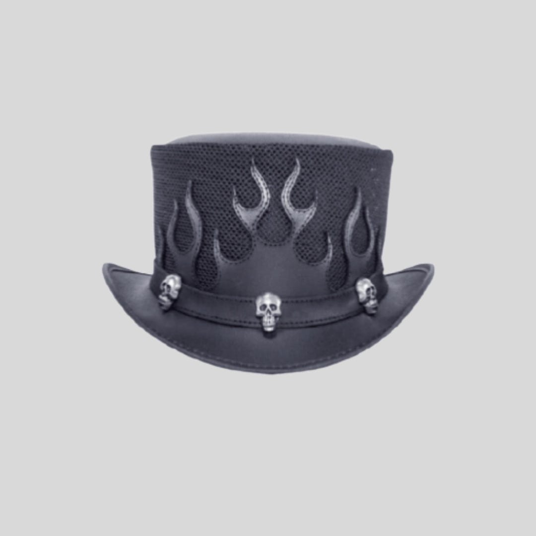 Flames Mesh Top Hat | Steampunk Flame Hat | Fire-themed Festival Hat - Etsy