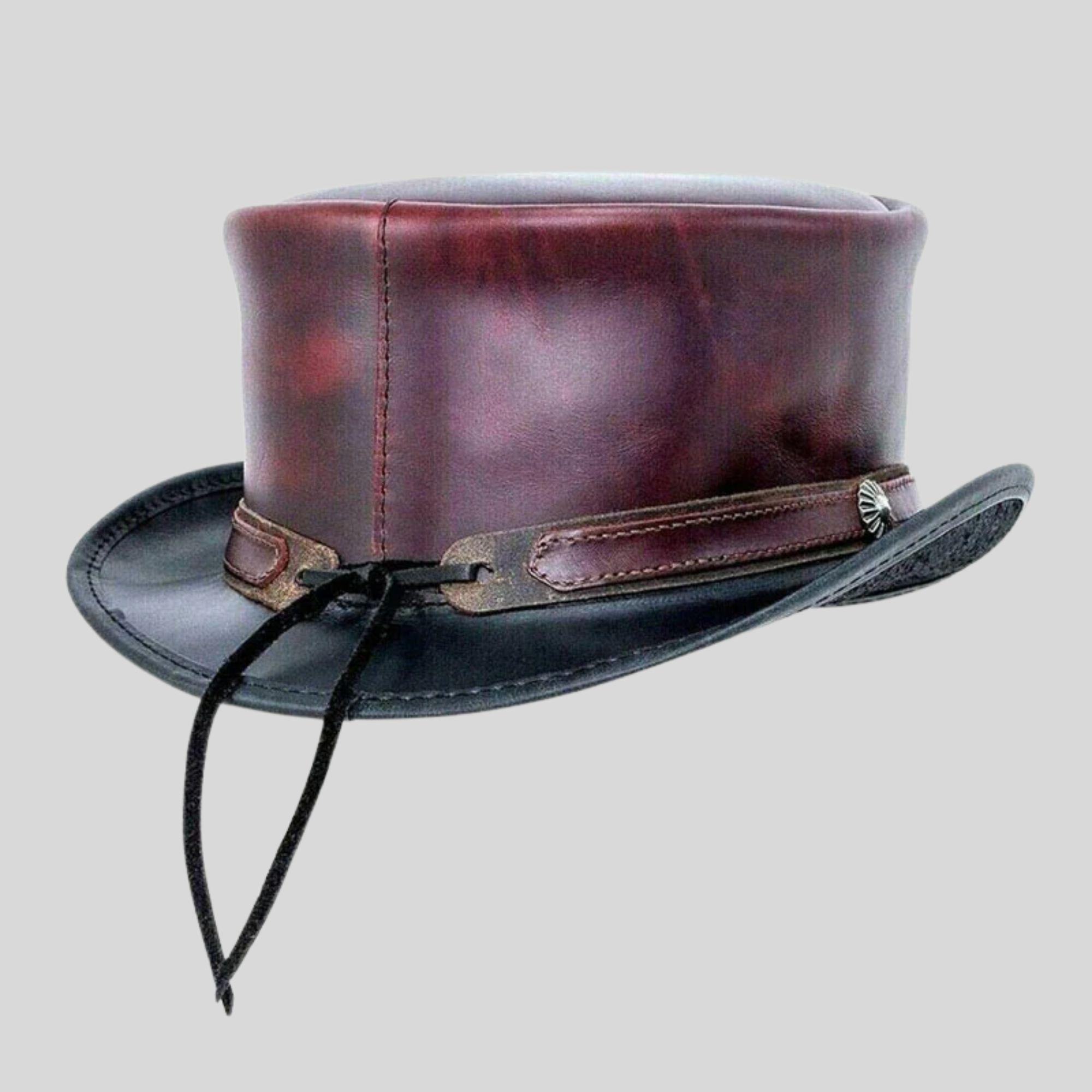 Steampunk Maroon El Dorado Top Hat – Victorian Gothic Festival Hat ...