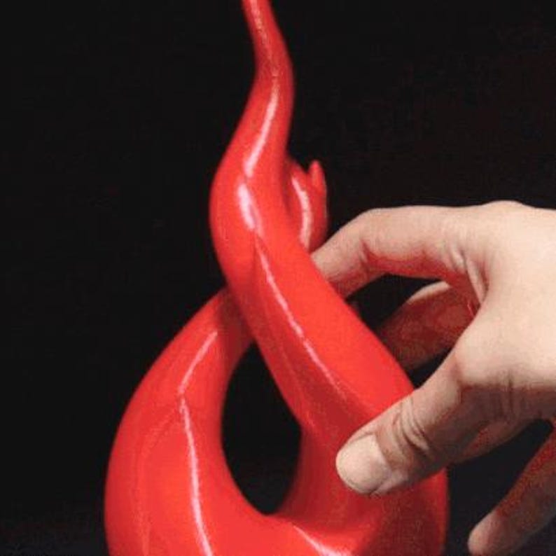 Flame Sculpture - Modern Fire-inspired Art Piece for Home or Office ...