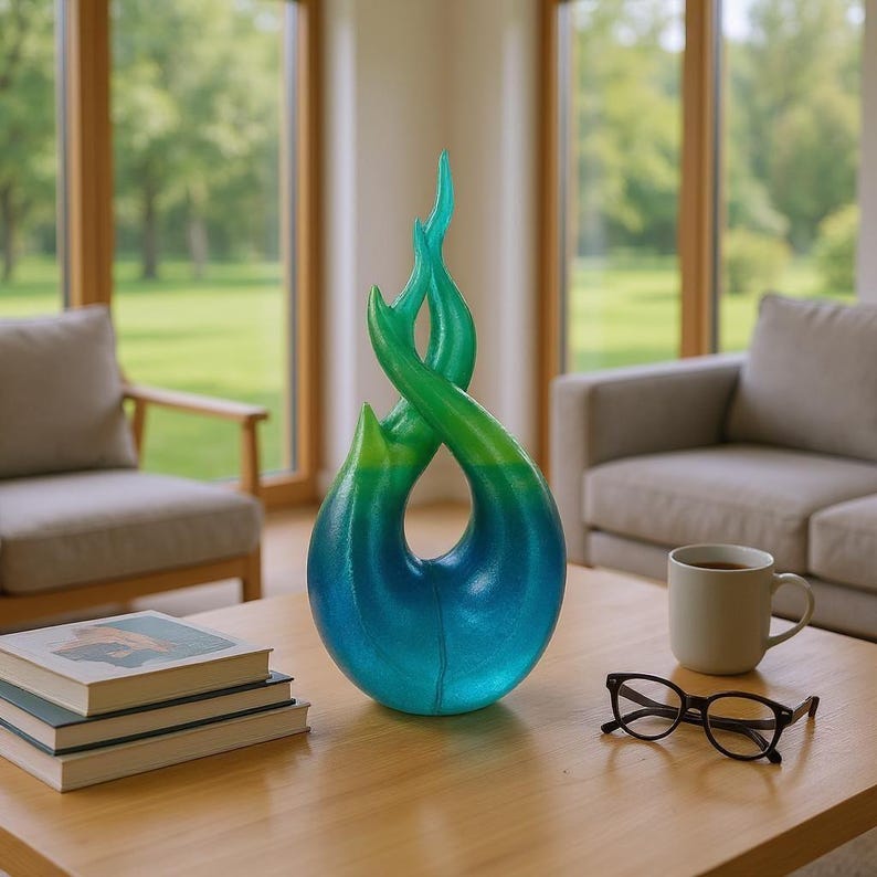 Flame Sculpture - Modern Fire-inspired Art Piece for Home or Office ...