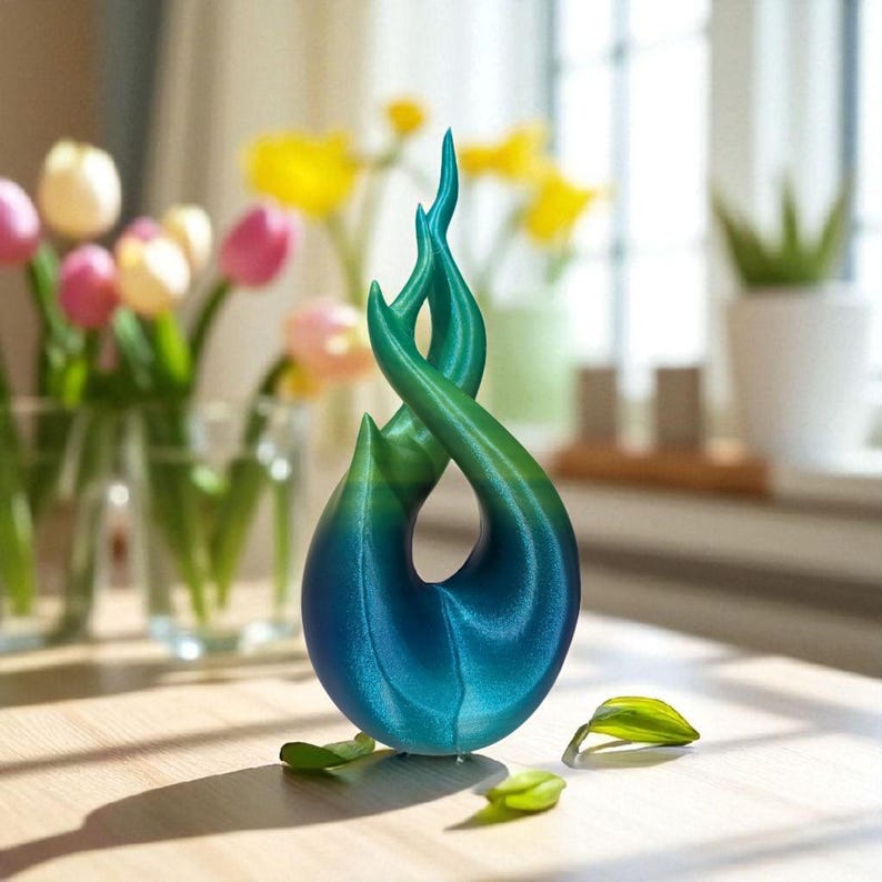Flame Sculpture - Modern Fire-inspired Art Piece for Home or Office ...