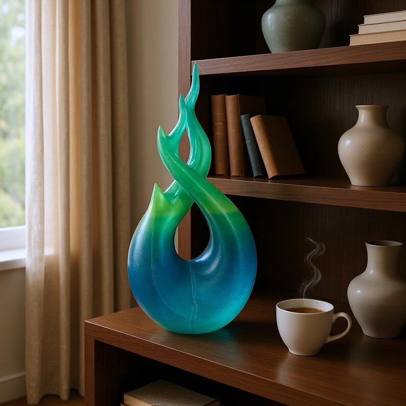 Flame Sculpture - Modern Fire-inspired Art Piece for Home or Office ...