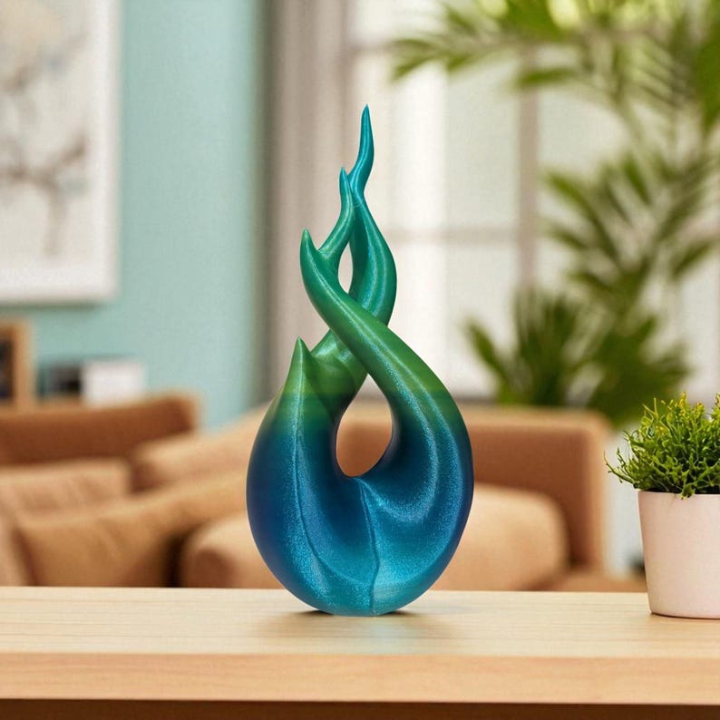 Flame Sculpture - Modern Fire-inspired Art Piece for Home or Office ...