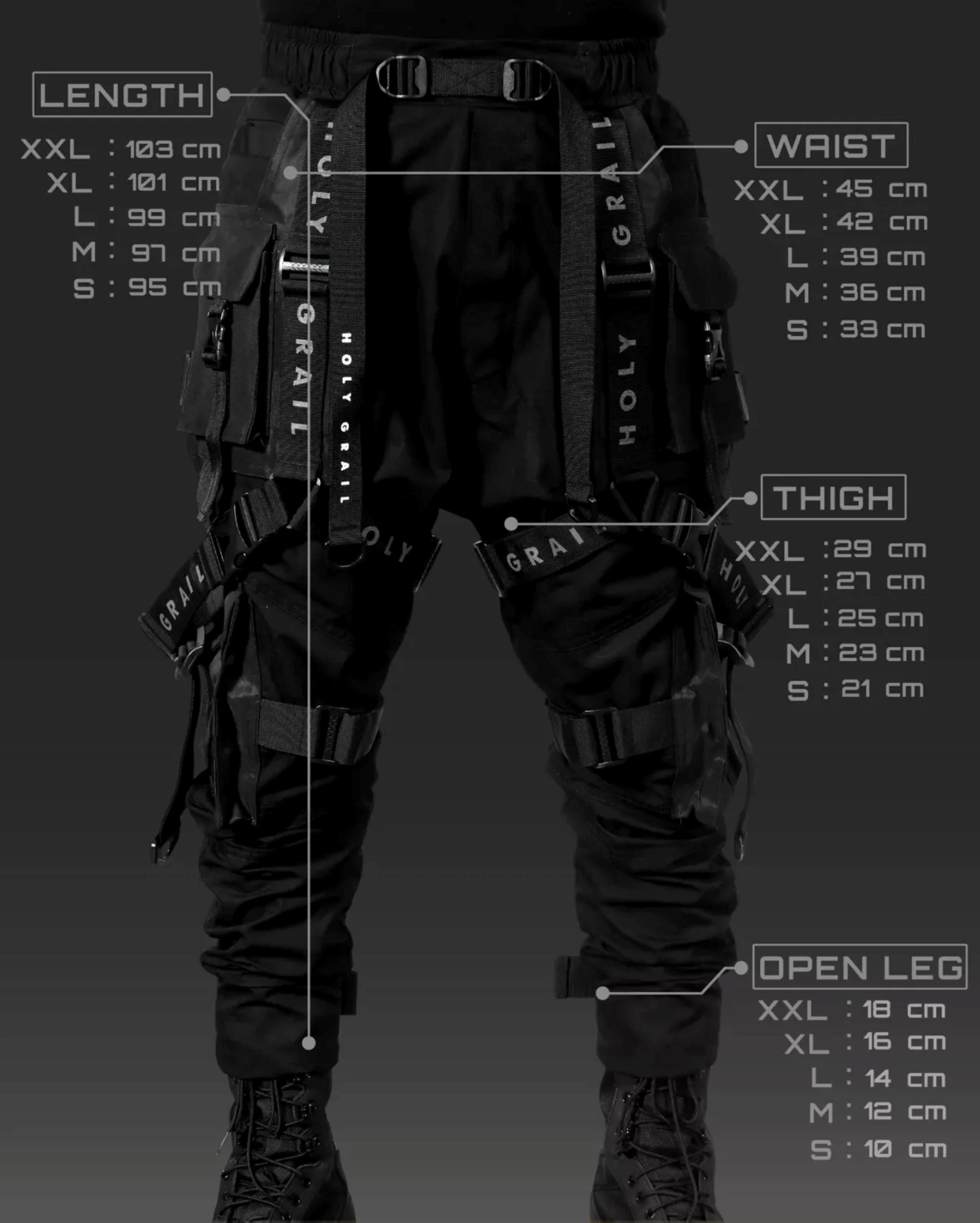Techwear Streetwear Cosplay Red Streetwear Techwear Heavy Cargo Trouser ...