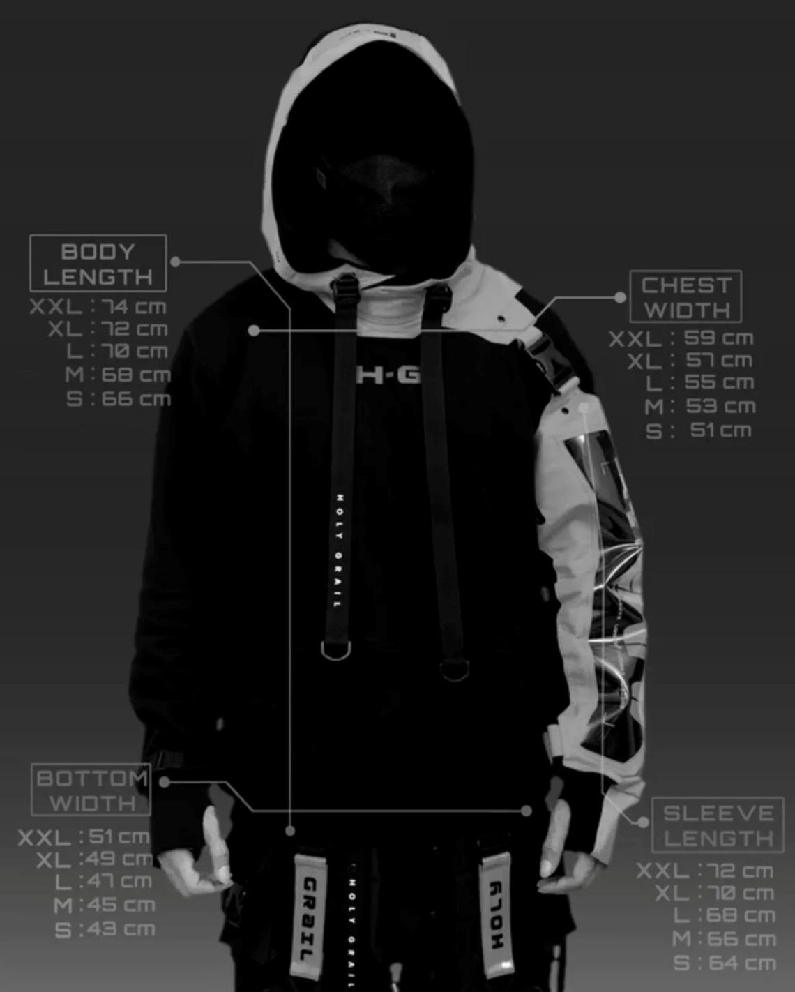 Techwear Streetwear Cosplay Futuristic Yellow Jacket Rugged Fleece ...