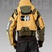 Techwear Streetwear Cosplay Yellow Jacket Hoodie Full Zip Buckle ...