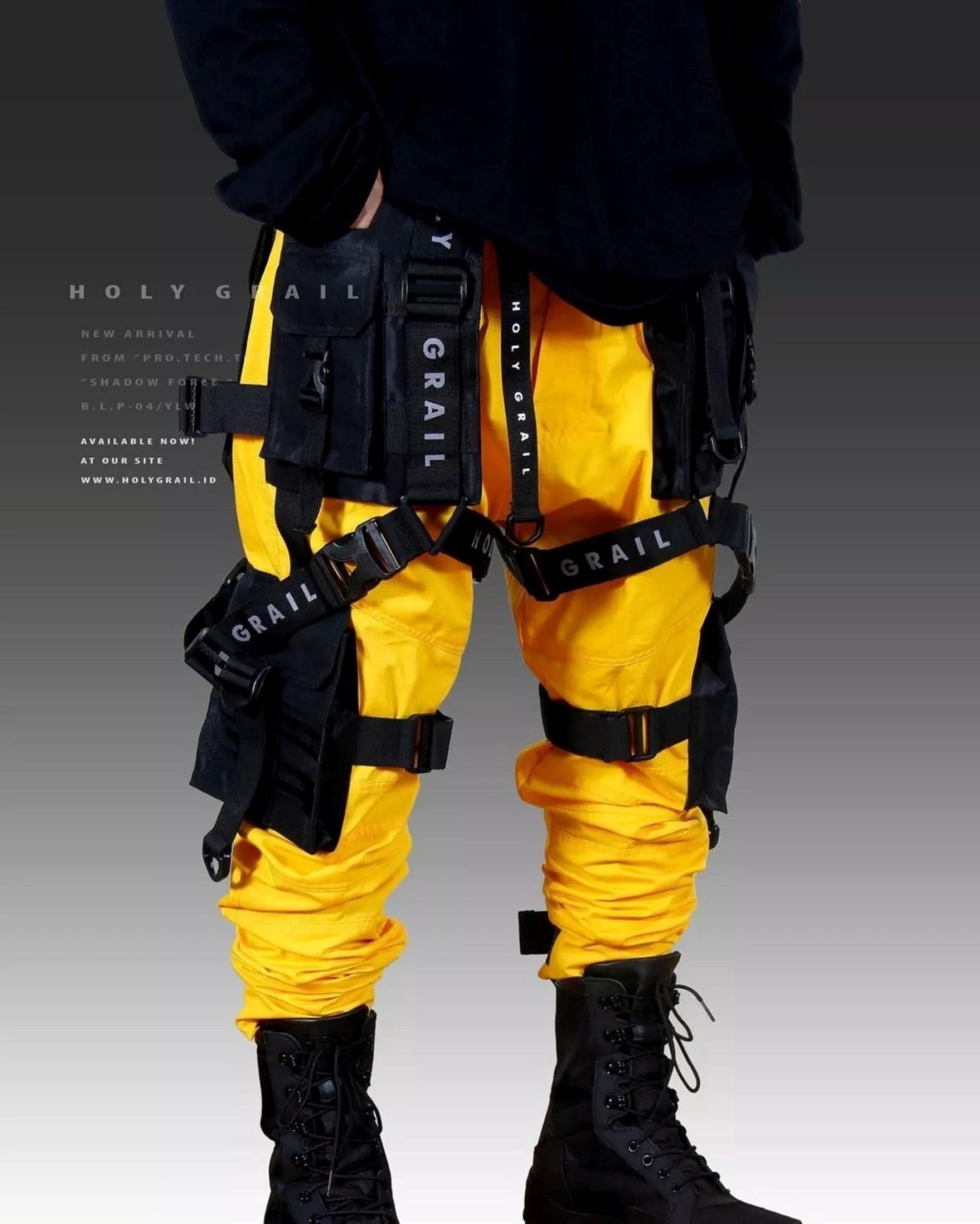 Techwear Streetwear Cosplay Holygrail Yellow Streetwear Techwear Heavy ...