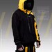 Techwear Streetwear Cosplay Futuristic Yellow Jacket Rugged Fleece ...