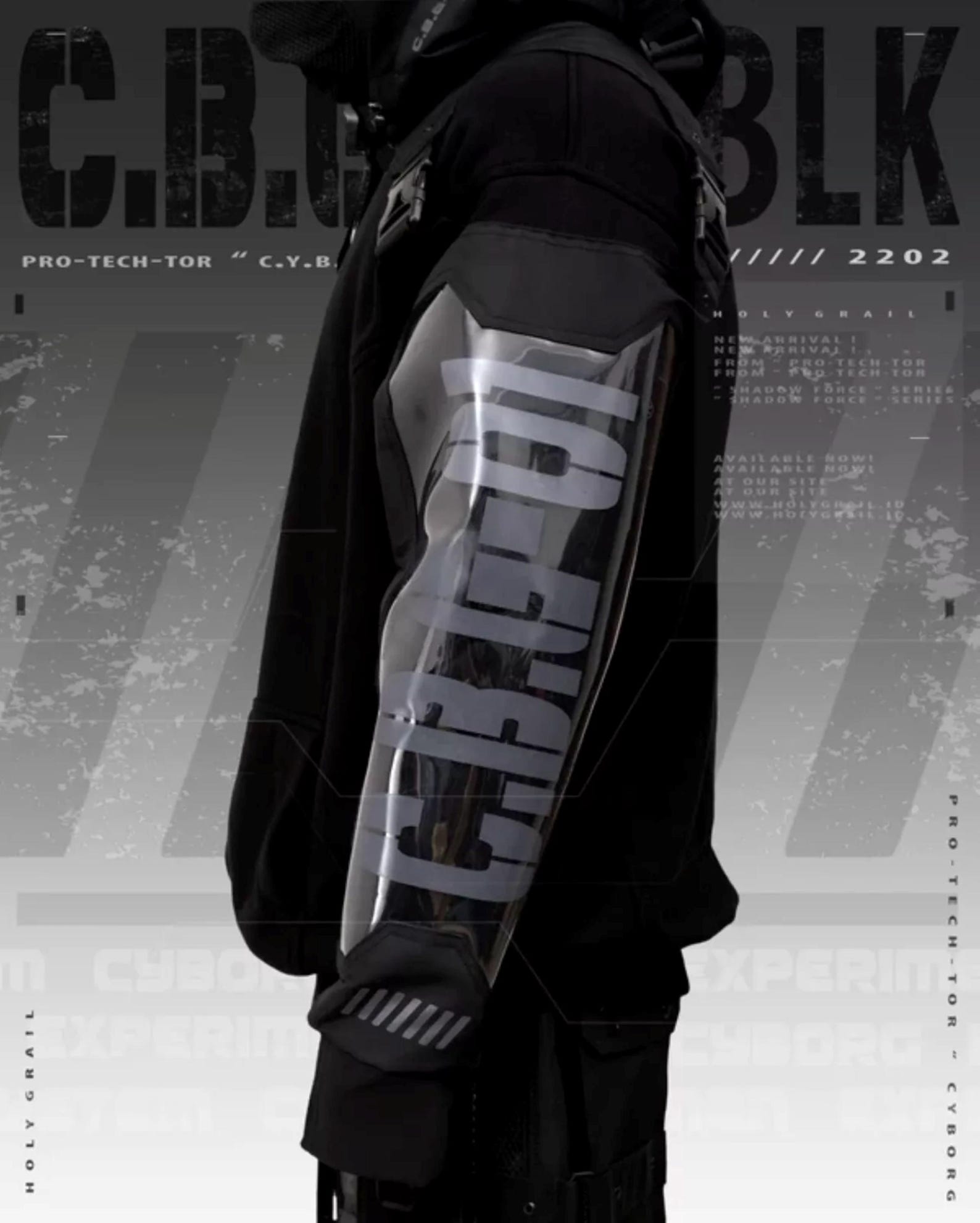 Techwear Streetwear Cosplay Futuristic Black Jacket Rugged Fleece ...