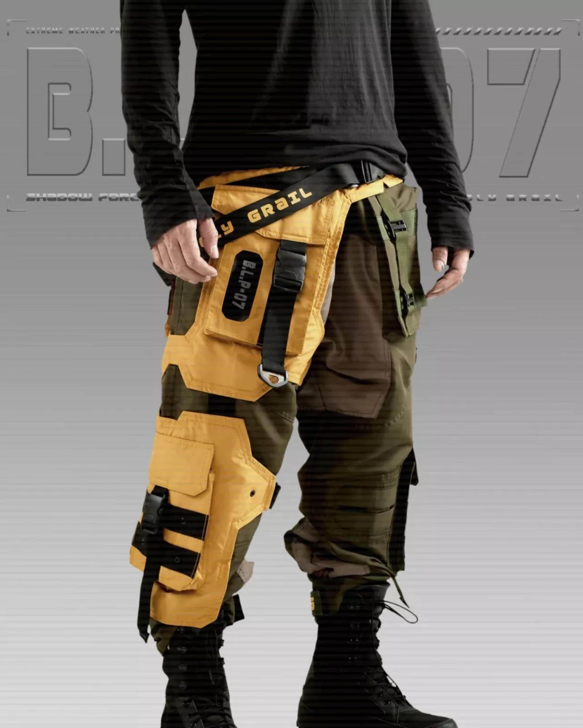 Techwear Streetwear Cosplay Holygrail Yellow Green Streetwear Techwear ...