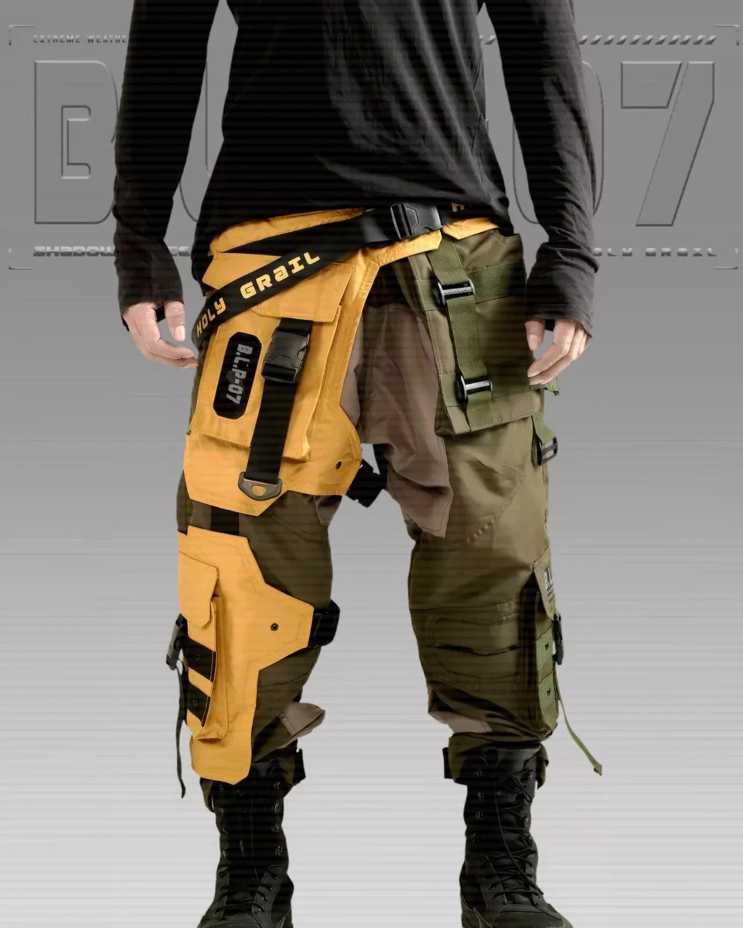 Techwear Streetwear Cosplay Holygrail Yellow Green Streetwear Techwear ...